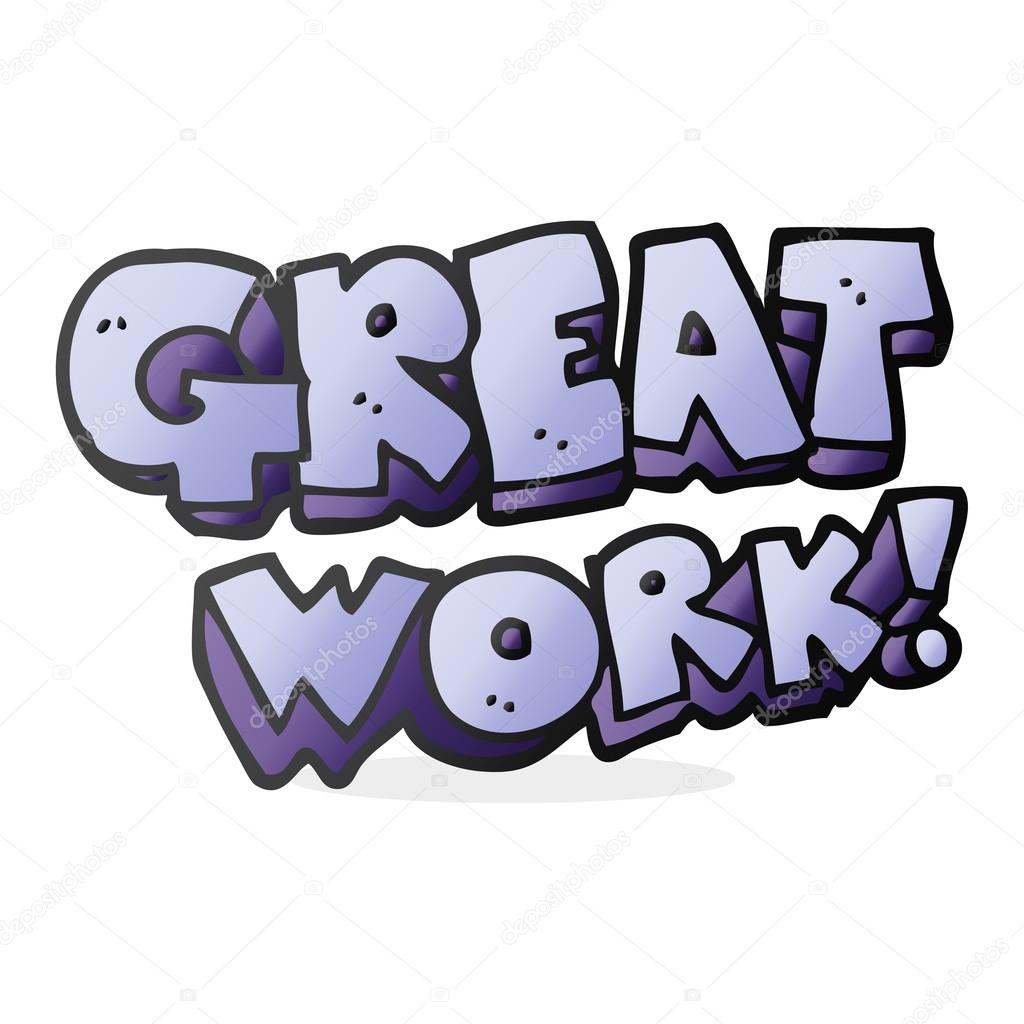 Great work cartoon symbol Stock Illustration by ©lineartestpilot #101974826