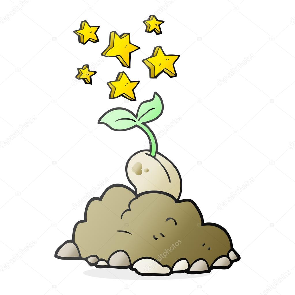 Cartoon sprouting seed Stock Vector Image by ©lineartestpilot #101976866