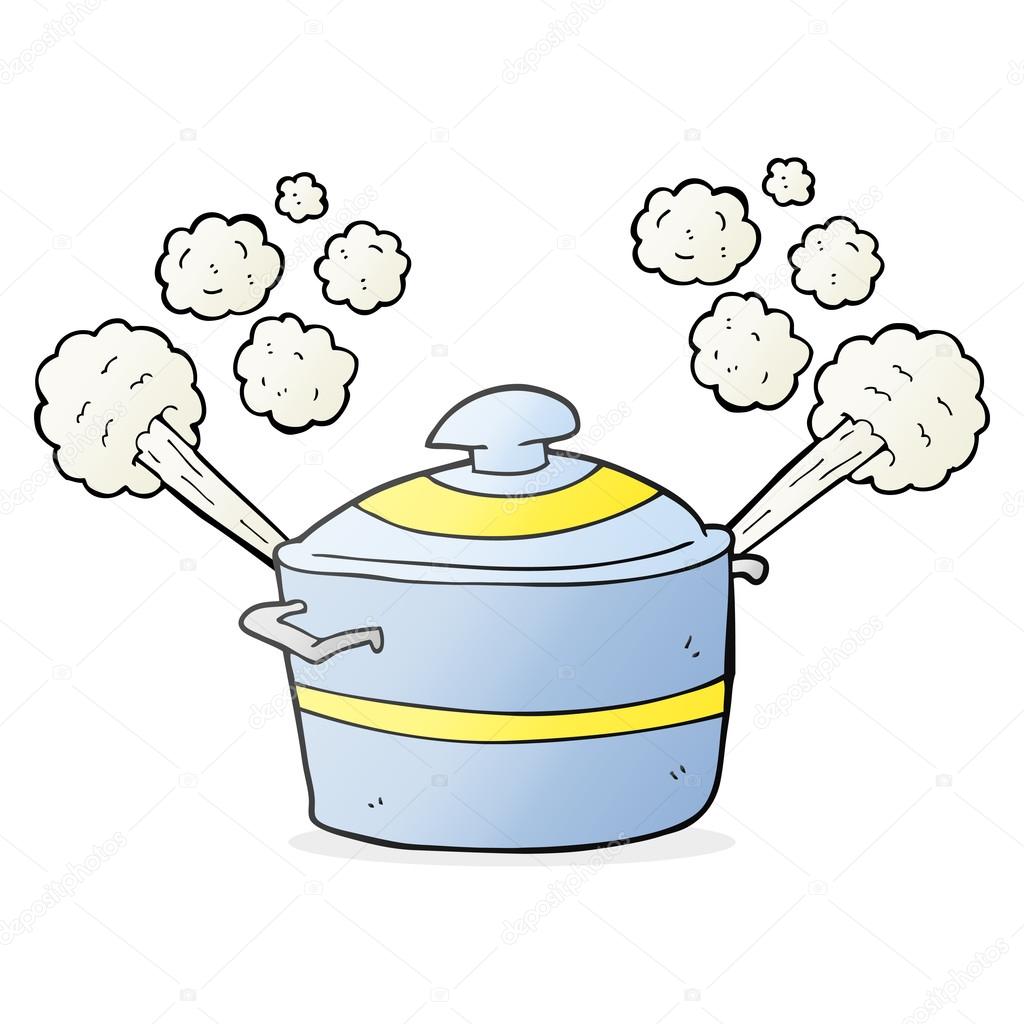 Cartoon Steam From A Pot