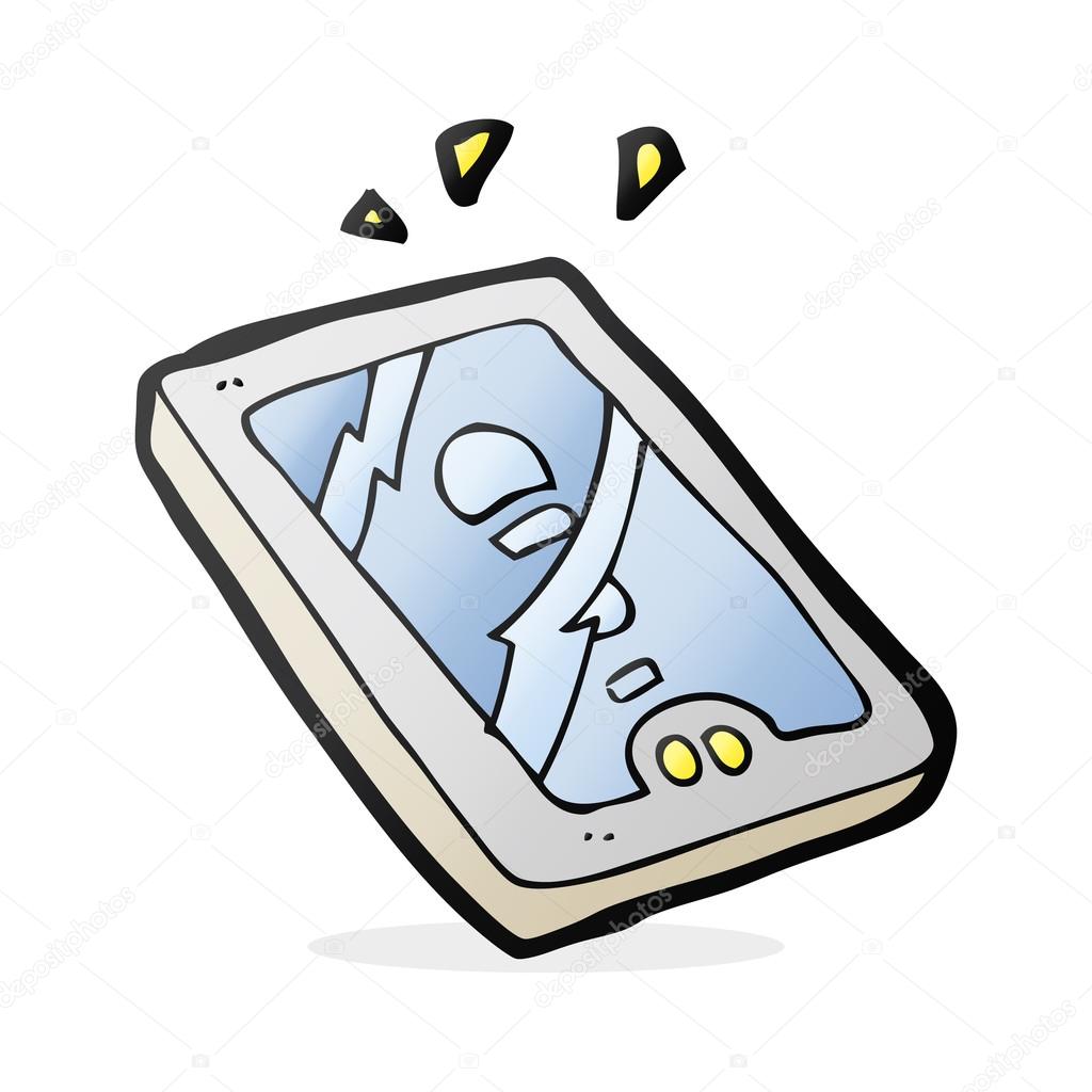 Dispositivo tableta de dibujos animados vector, gráfico vectorial ...