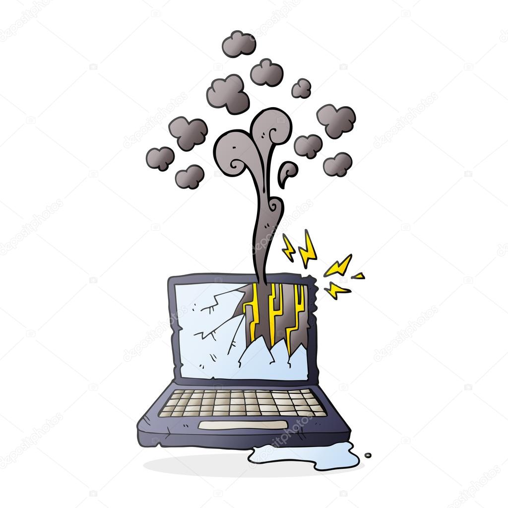 computadora rota de dibujos animados 2023