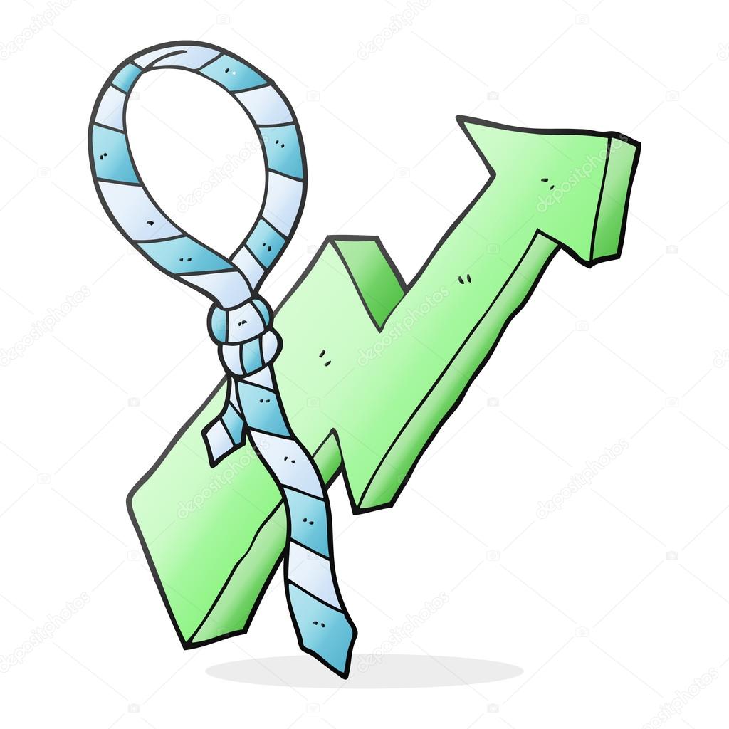 Dibujos animados trabajo lazo y flecha símbolo de progreso Vector de ...