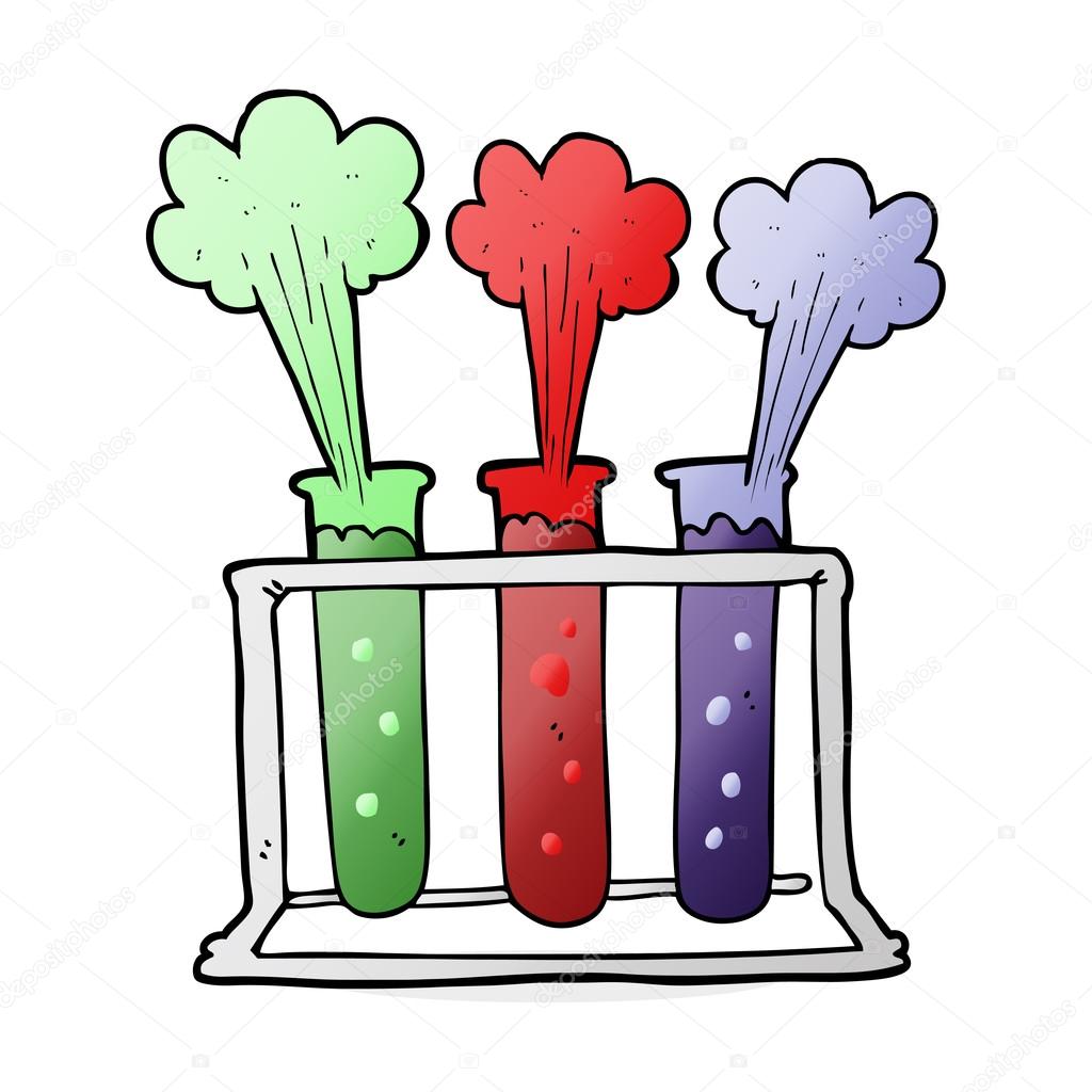Cartoon Science Test Tubes