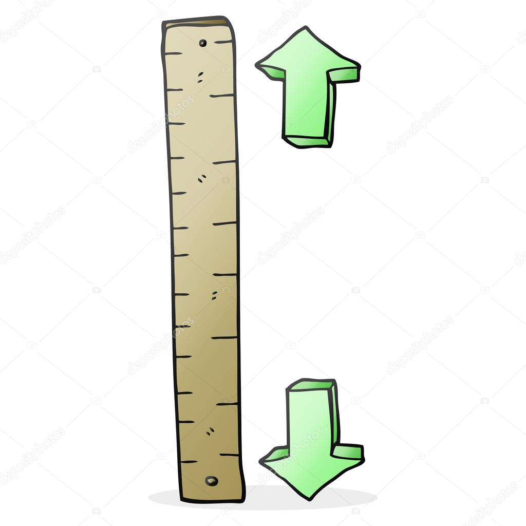 Cartoon-Lineal aus Holz - Vektorgrafik: lizenzfreie Grafiken ...