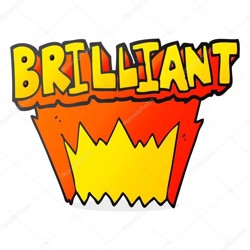 Brilliant cartoon word Stock Vector by ©lineartestpilot 102090940