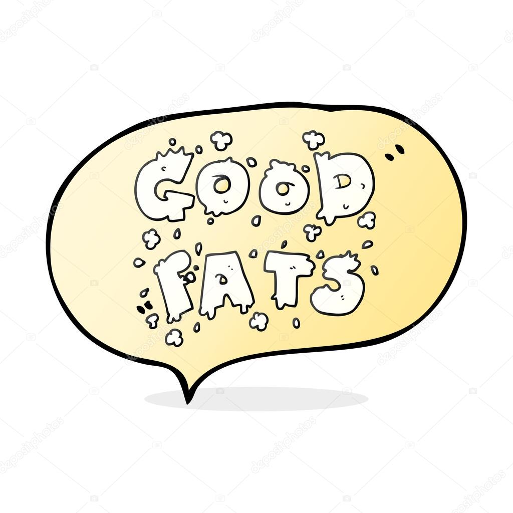 Speech bubble cartoon good fats sign Stock Vector Image by ...