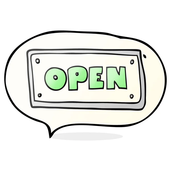Speech bubble cartoon open sign Stock Vector Image by ©lineartestpilot ...