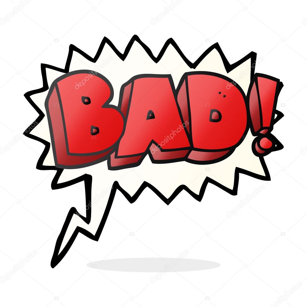 Speech bubble cartoon Bad symbol Stock Vector Image by ©lineartestpilot ...