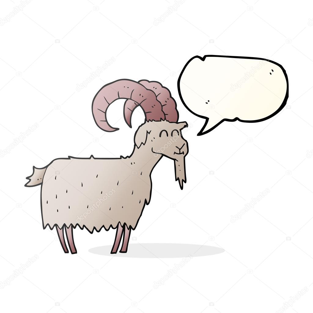 Speech bubble cartoon goat Stock Vector by ©lineartestpilot 102107922