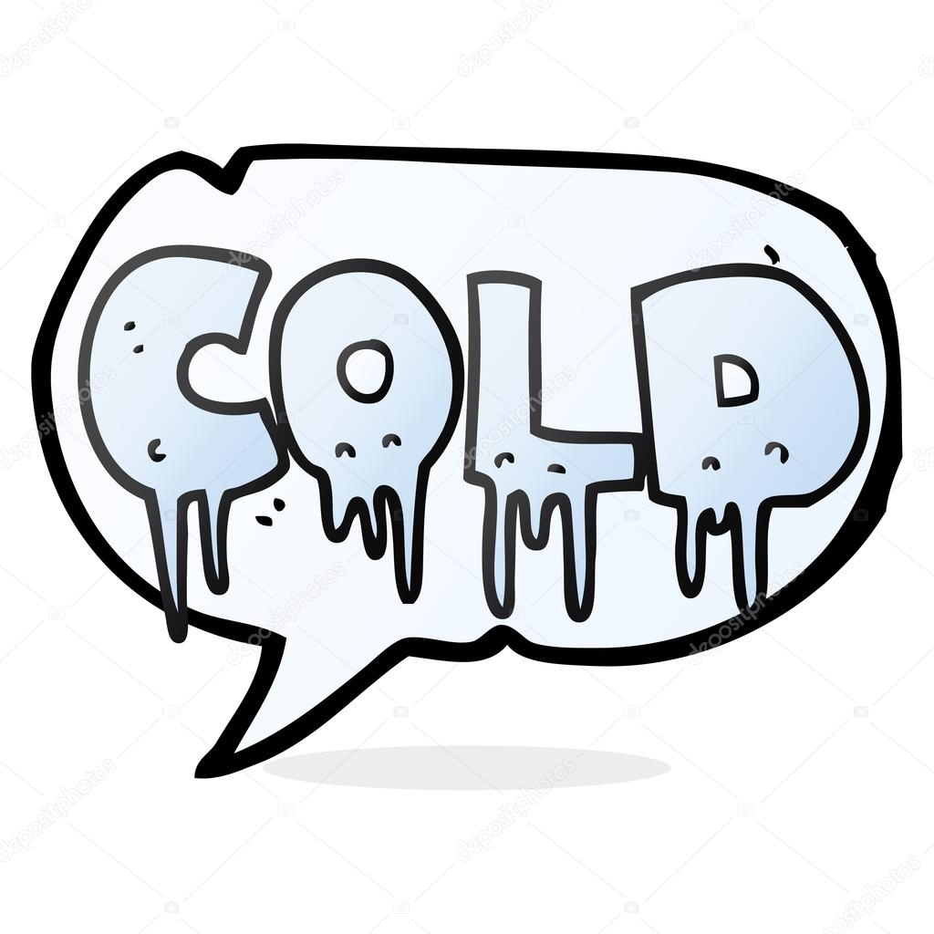 Speech bubble cartoon word cold Stock Vector by ©lineartestpilot 102110694