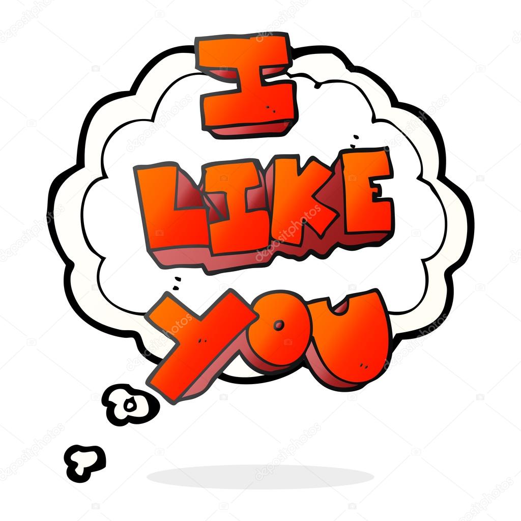 I like you thought bubble cartoon symbol Stock Vector Image by ...
