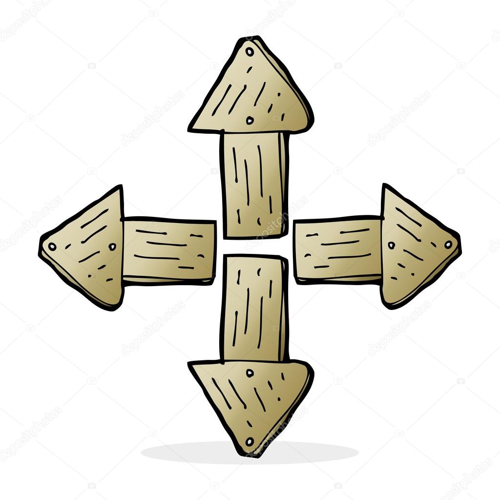 Cartoon wood direction signs Stock Illustration by ©lineartestpilot ...