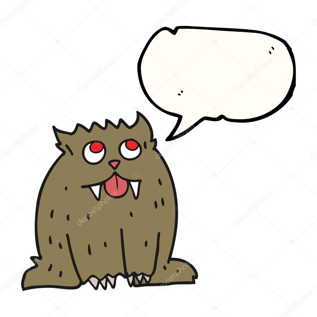 Speech bubble cartoon beast Stock Illustration by ©lineartestpilot ...