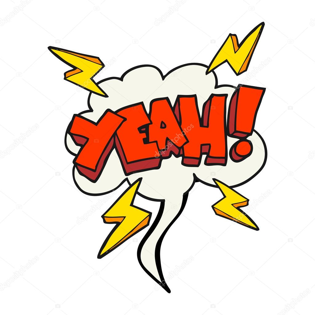 Yeah! speech bubble cartoon symbol Stock Vector Image by ...