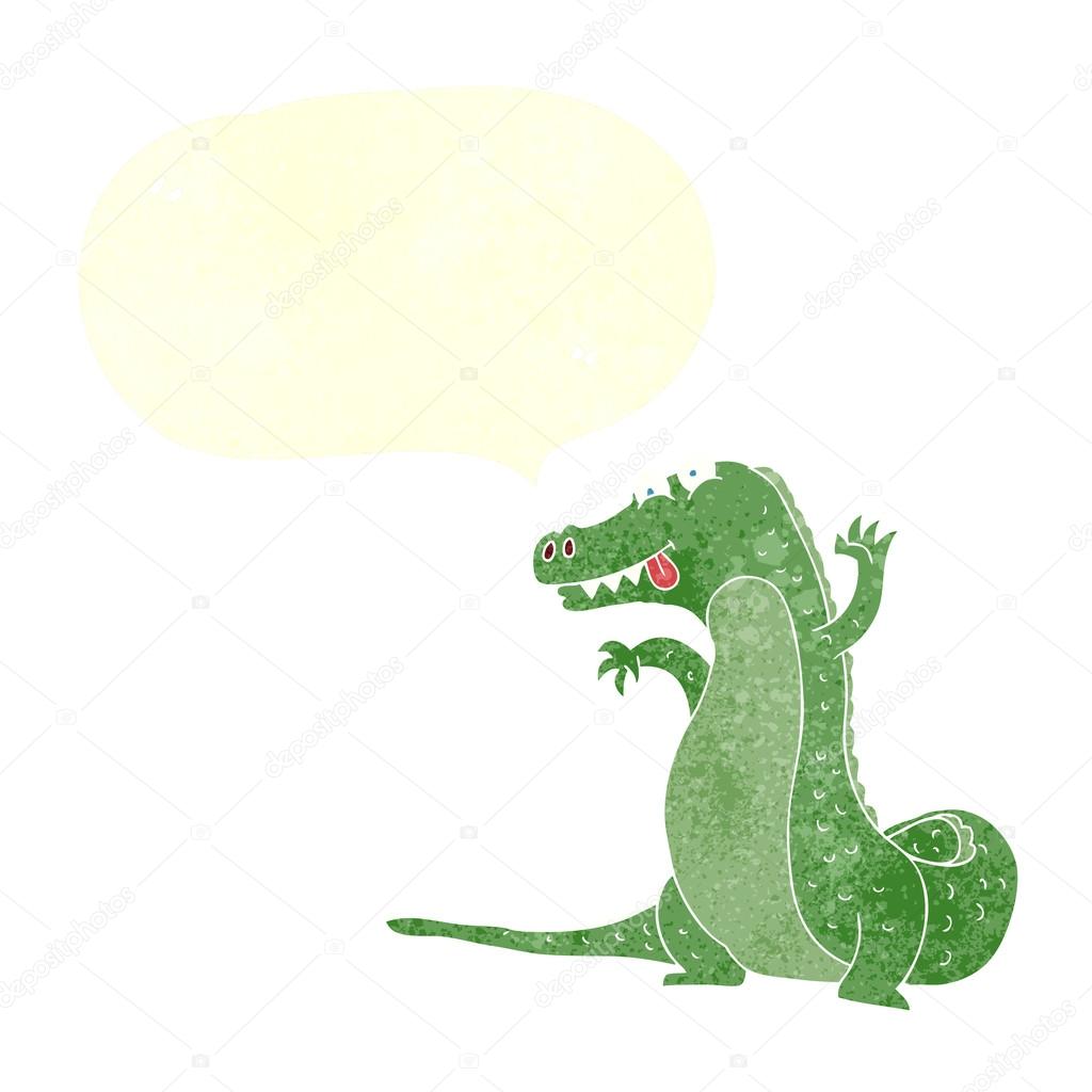 Hungry alligator cartoon — Stock Vector © lineartestpilot #102576278