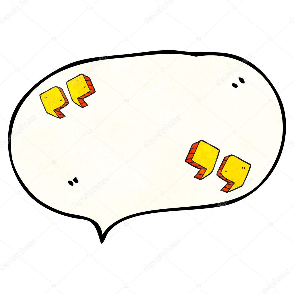 Quotation Mark Speech Bubble Symbol Stock Vector Illustration Of