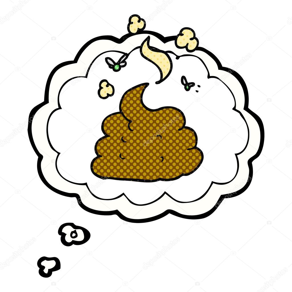 Thought bubble cartoon gross poop Stock Vector by ©lineartestpilot ...