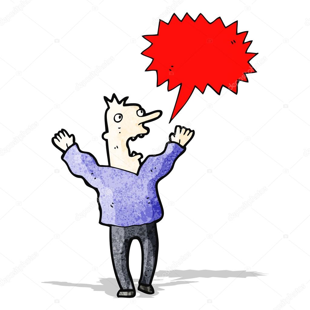 Cartoon shouting man Stock Vector by ©lineartestpilot 53367551