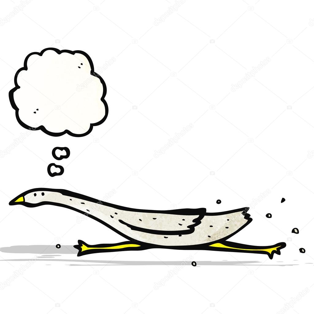 Cartoon running goose Stock Vector by ©lineartestpilot 53372723