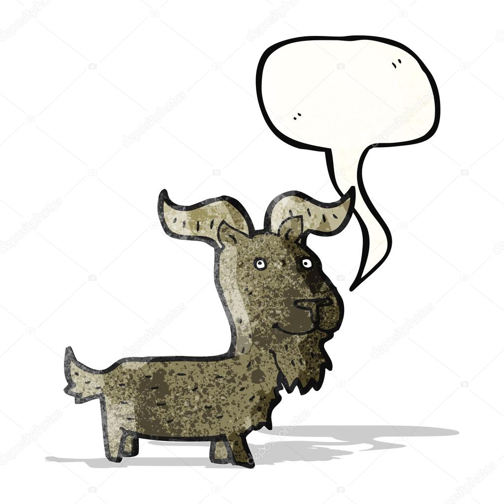 Cartoon goat with speech bubble Stock Vector Image by ©lineartestpilot ...