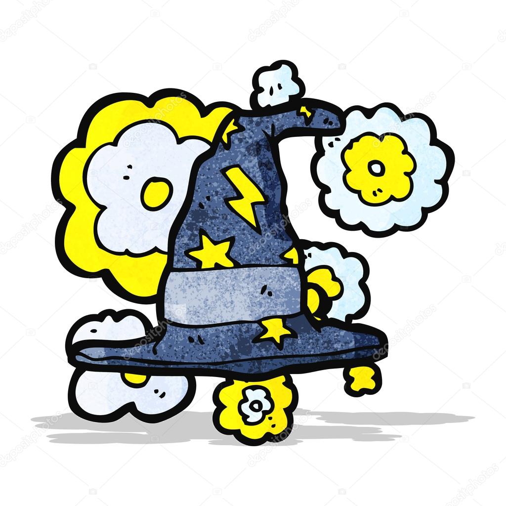 Cartoon wizard hat Stock Vector by ©lineartestpilot 53375823
