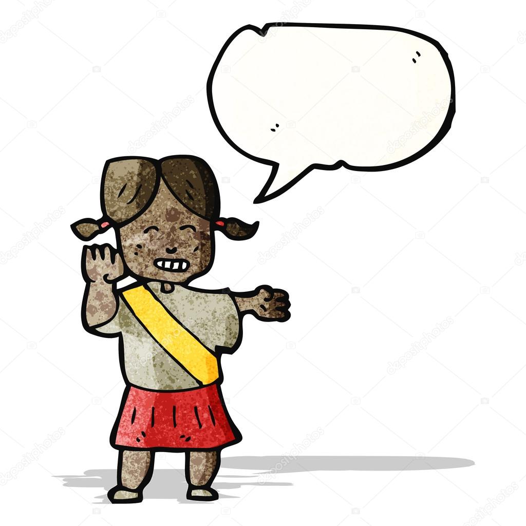 Cartoon helpful girl guide Stock Vector by ©lineartestpilot 53376847