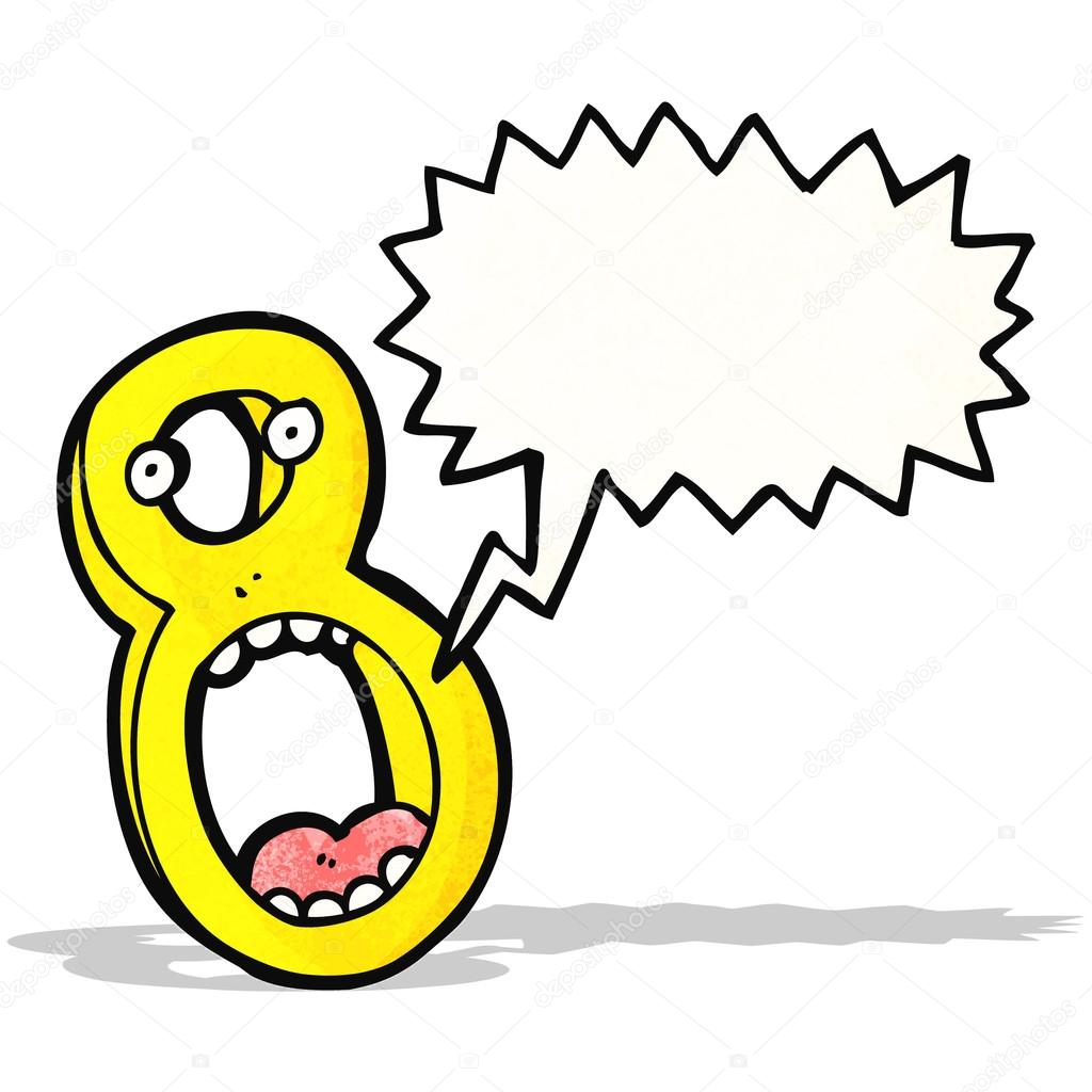 Cartoon number eight Stock Vector by ©lineartestpilot 53377113