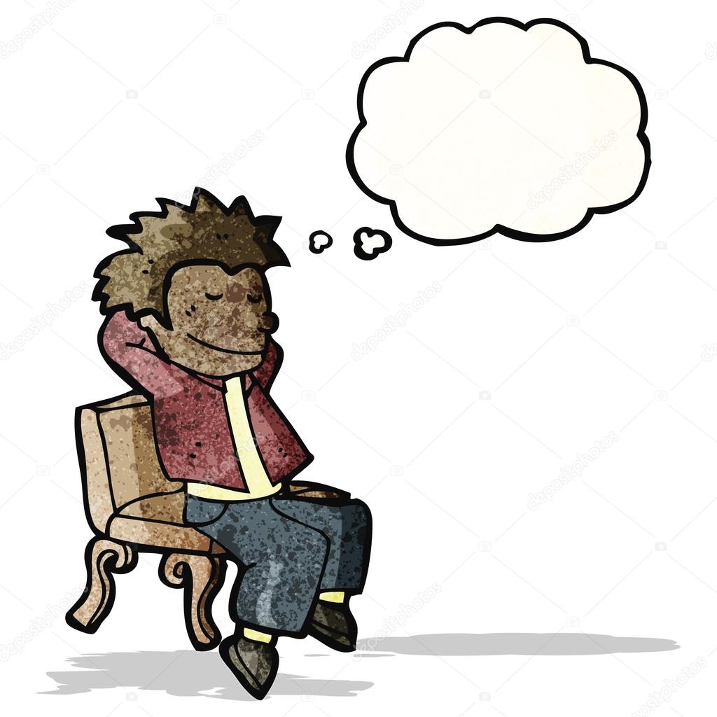 Cartoon man relaxing Stock Vector Image by ©lineartestpilot #53377869
