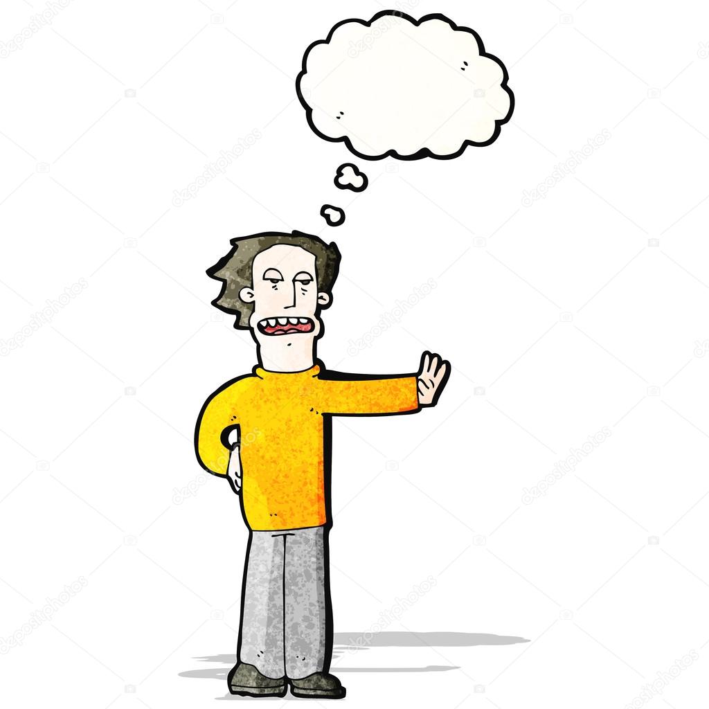 Cartoon man making stop gesture Stock Vector by ©lineartestpilot 54096653