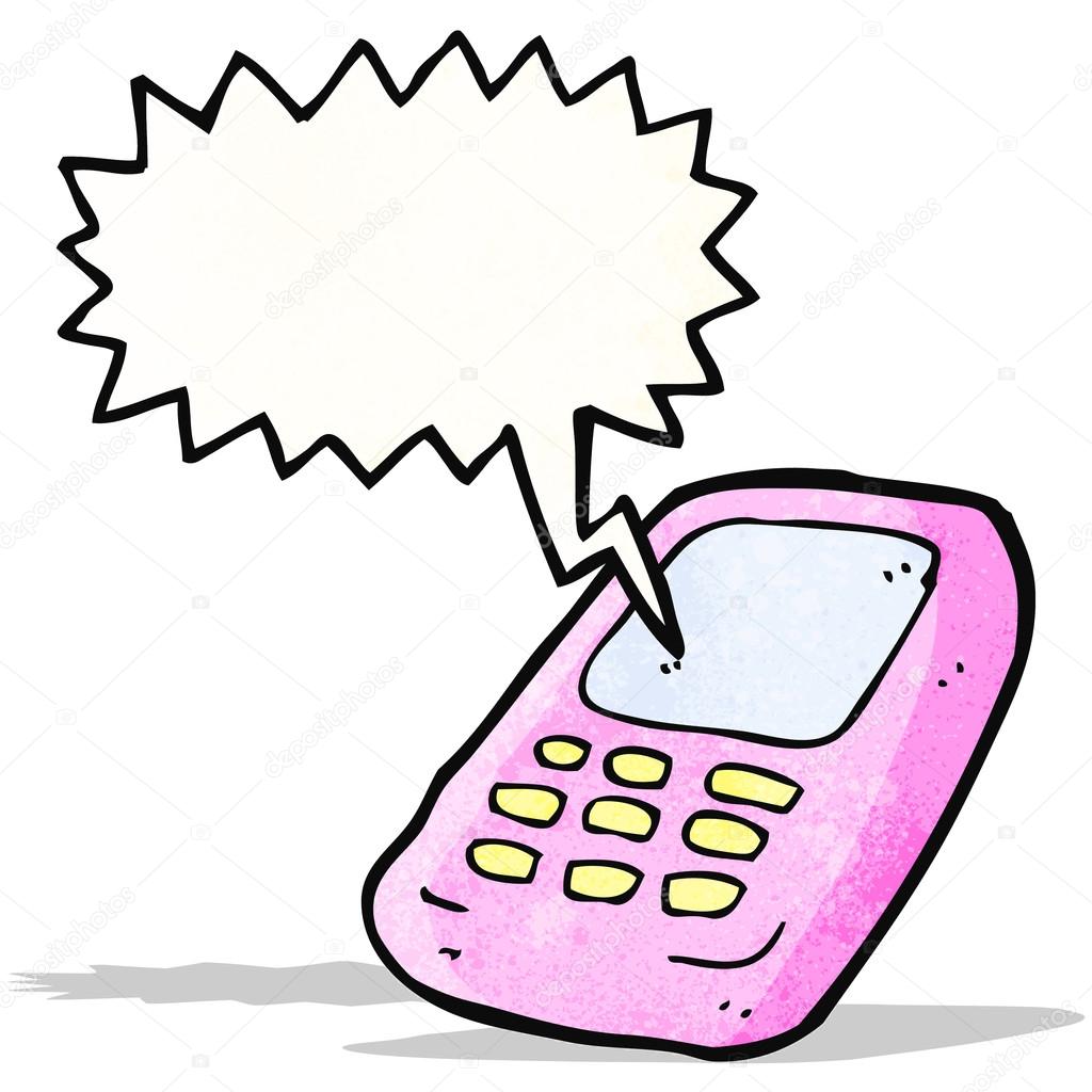 Cartoon telefoon met tekstballon — Stockvector © lineartestpilot #54105641