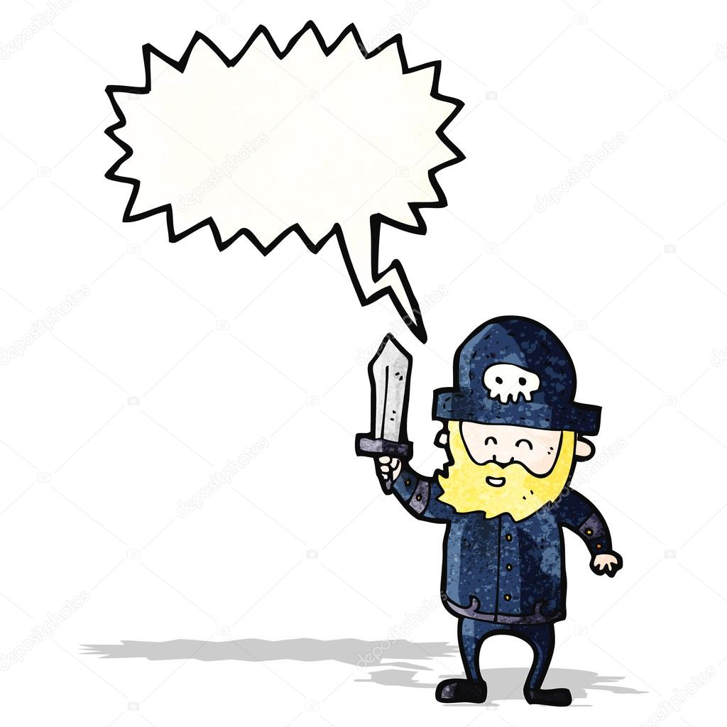 Cartoon pirate captain giving orders Stock Vector Image by ...