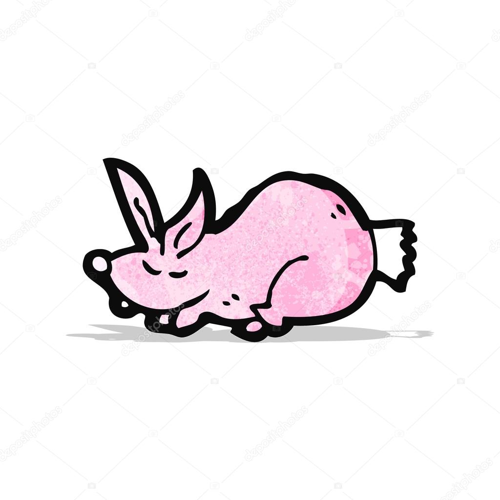 Cartoon pink rabbit Stock Vector by ©lineartestpilot 54445211