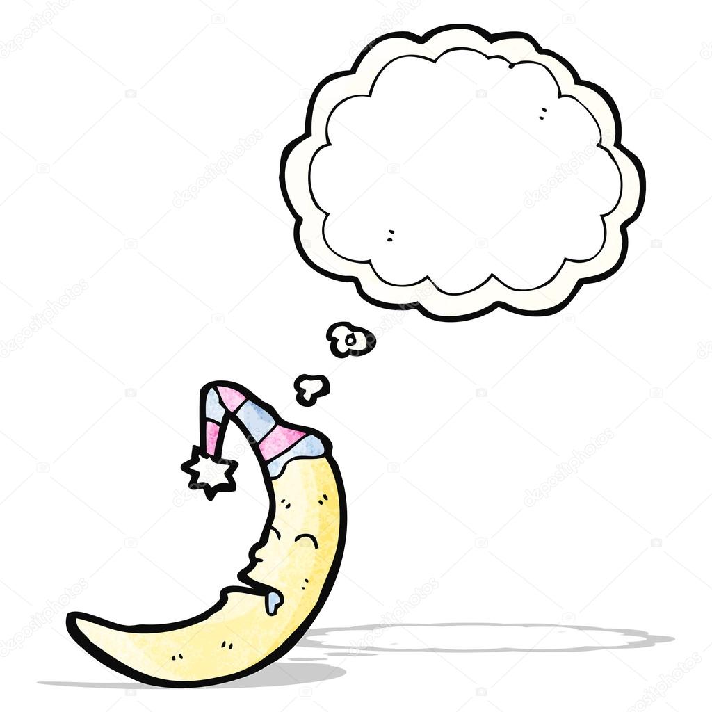 Cartoon moon sleeping Stock Vector by ©lineartestpilot 54451167