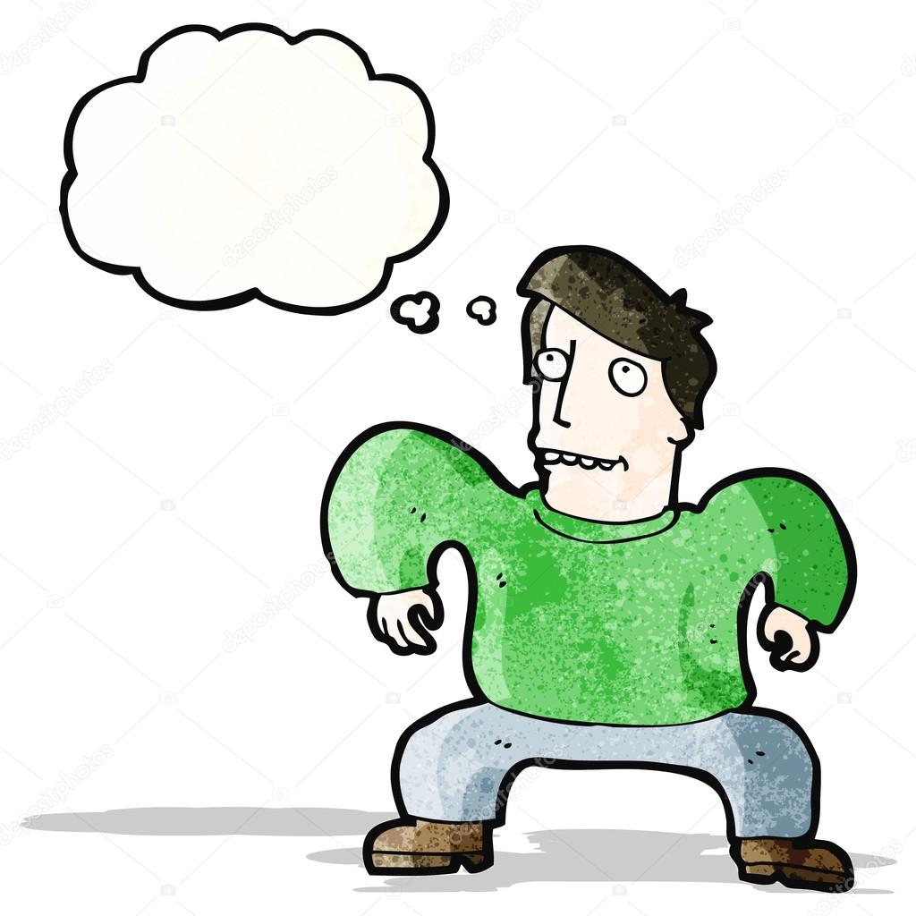 Cartoon squatting man Stock Vector Image by ©lineartestpilot #54457087