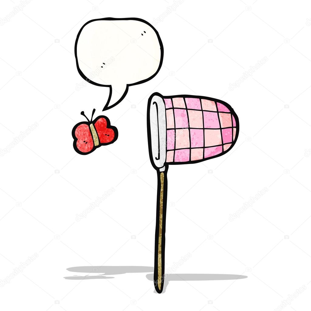 Cartoon butterfly and net Stock Vector Image by ©lineartestpilot #54457739