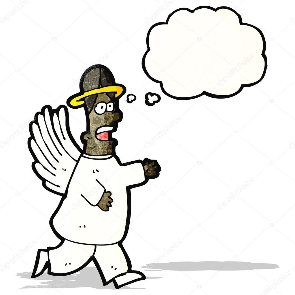 Cartoon happy angel man Stock Vector Image by ©lineartestpilot #54457939