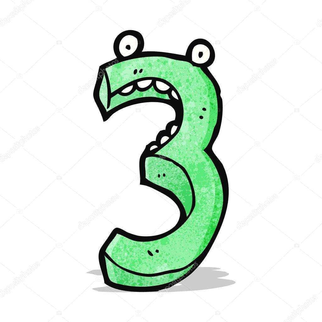 Cartoon number three Stock Illustration by ©lineartestpilot #56294949