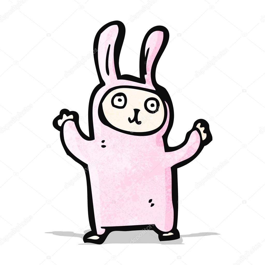 Cartoon rabbit costume Stock Vector by ©lineartestpilot 56303747