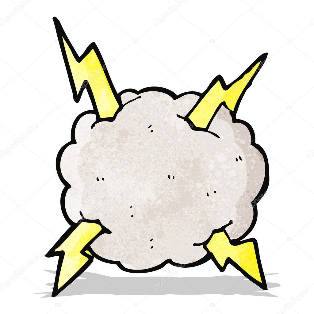Nube de trueno de dibujos animados Vector de stock por ©lineartestpilot ...