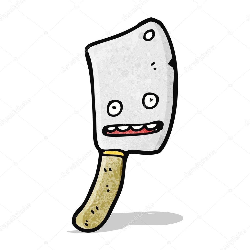 Cartoon meat cleaver Stock Illustration by ©lineartestpilot #56342627