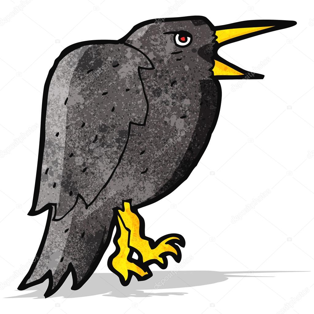 Cuervo de dibujos animados Vector de stock por ©lineartestpilot 56343533