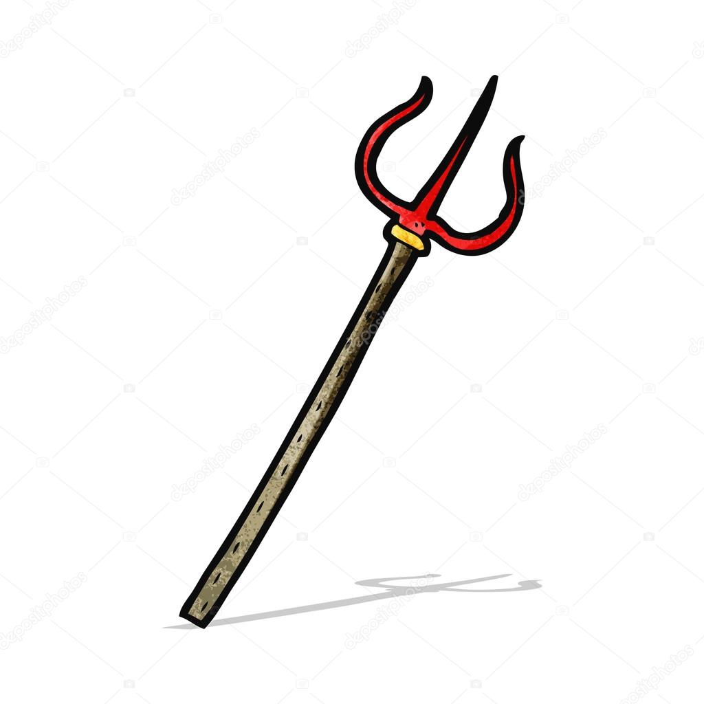 Cartoon pitchfork Stock Vector by ©lineartestpilot 56914033