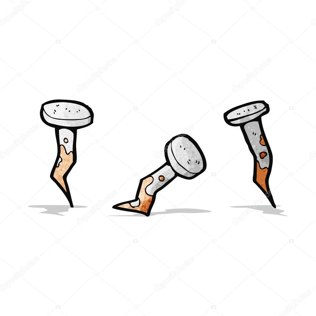 Cartoon rusty nails Stock Vector by ©lineartestpilot 56915689