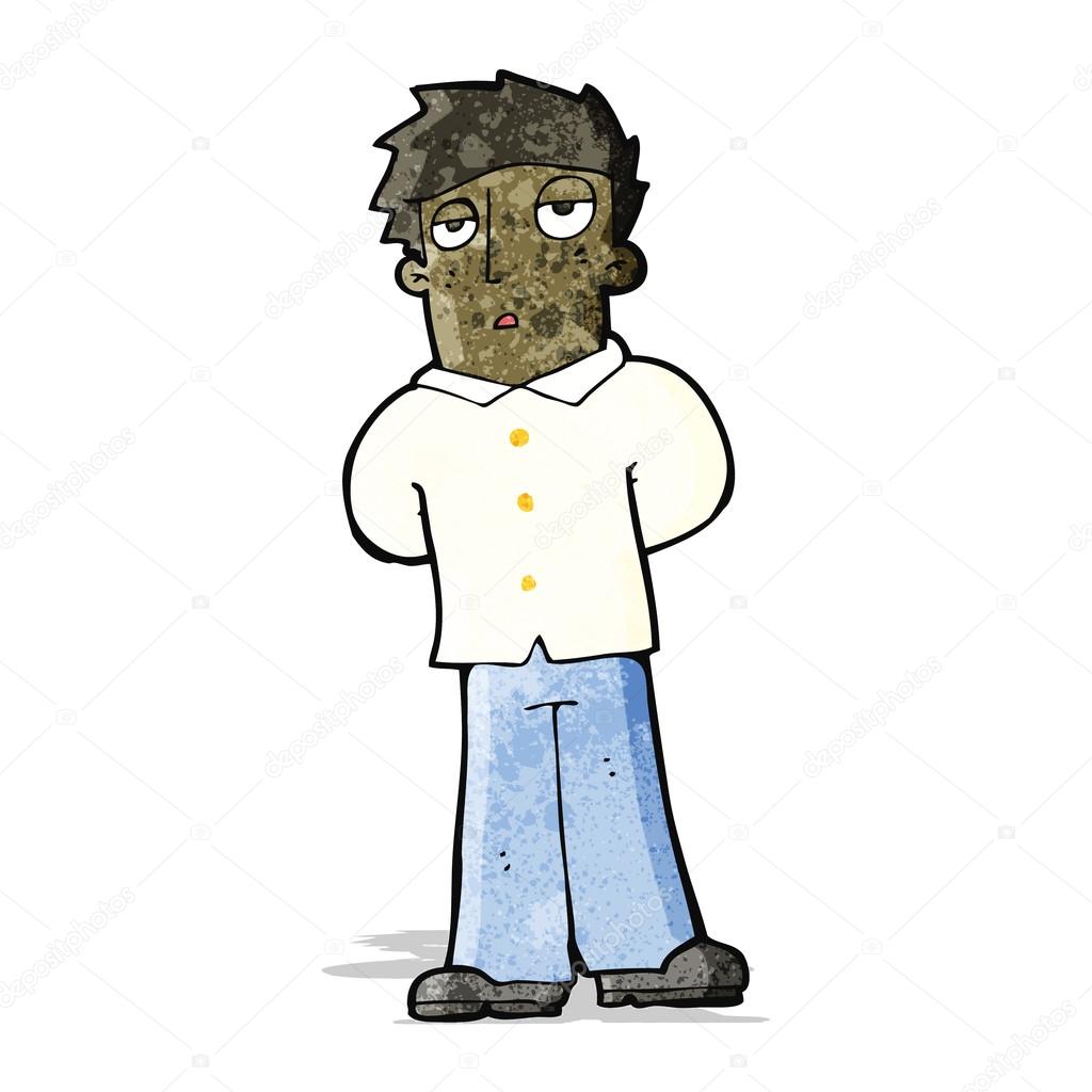 Cartoon bored man Stock Vector by ©lineartestpilot 56916859