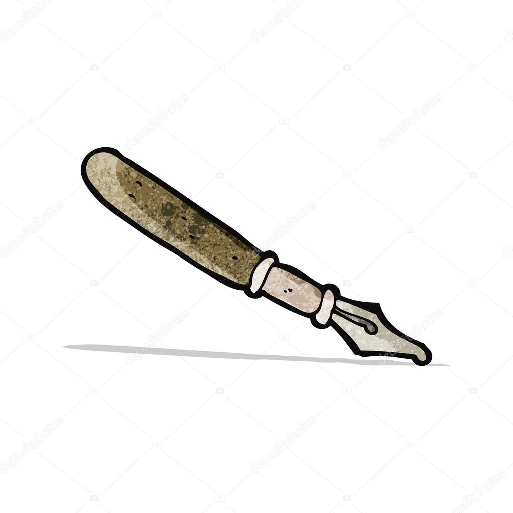 Cartoon old fountain pen — Stock Vector © lineartestpilot #56919331