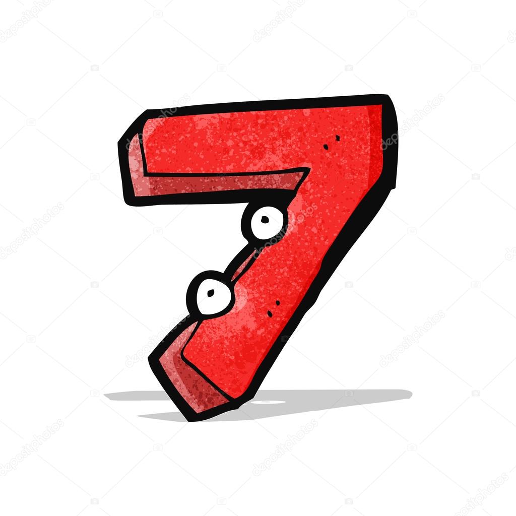 Cartoon number seven Stock Vector by ©lineartestpilot 56919751