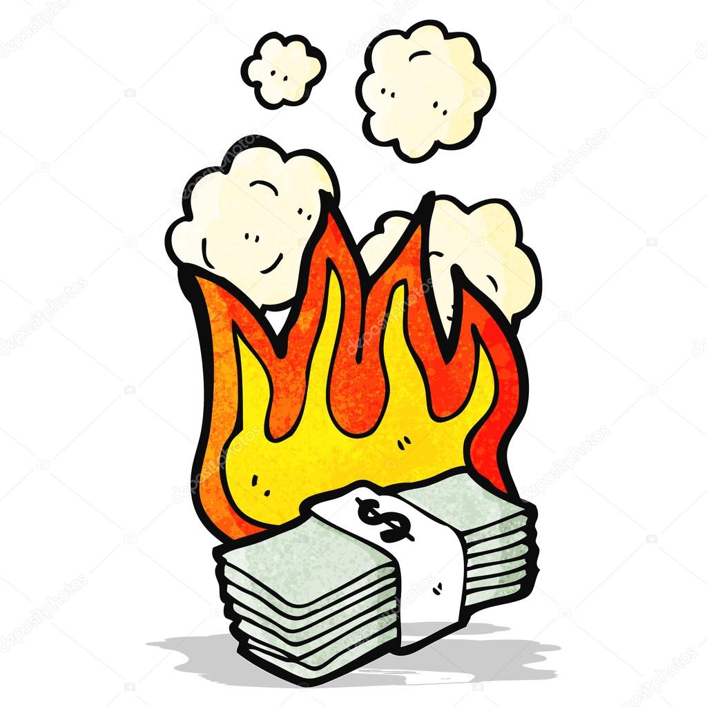 Burning Money Clipart