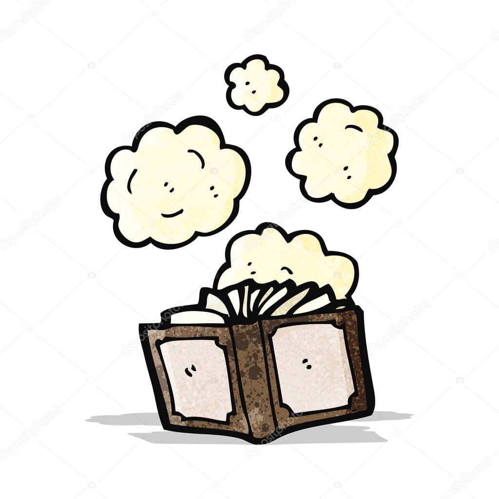 Dusty old book cartoon — Stock Vector © lineartestpilot #57795313