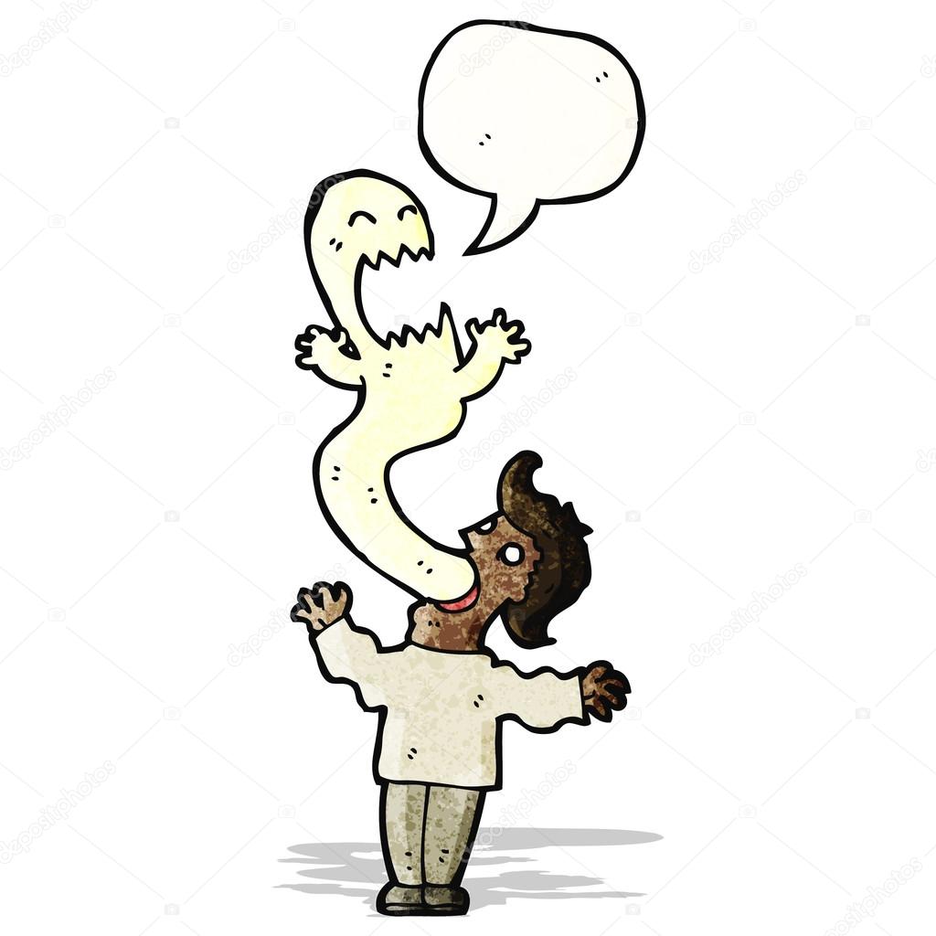 Cartoon soul leaving body Stock Vector by ©lineartestpilot 57796403