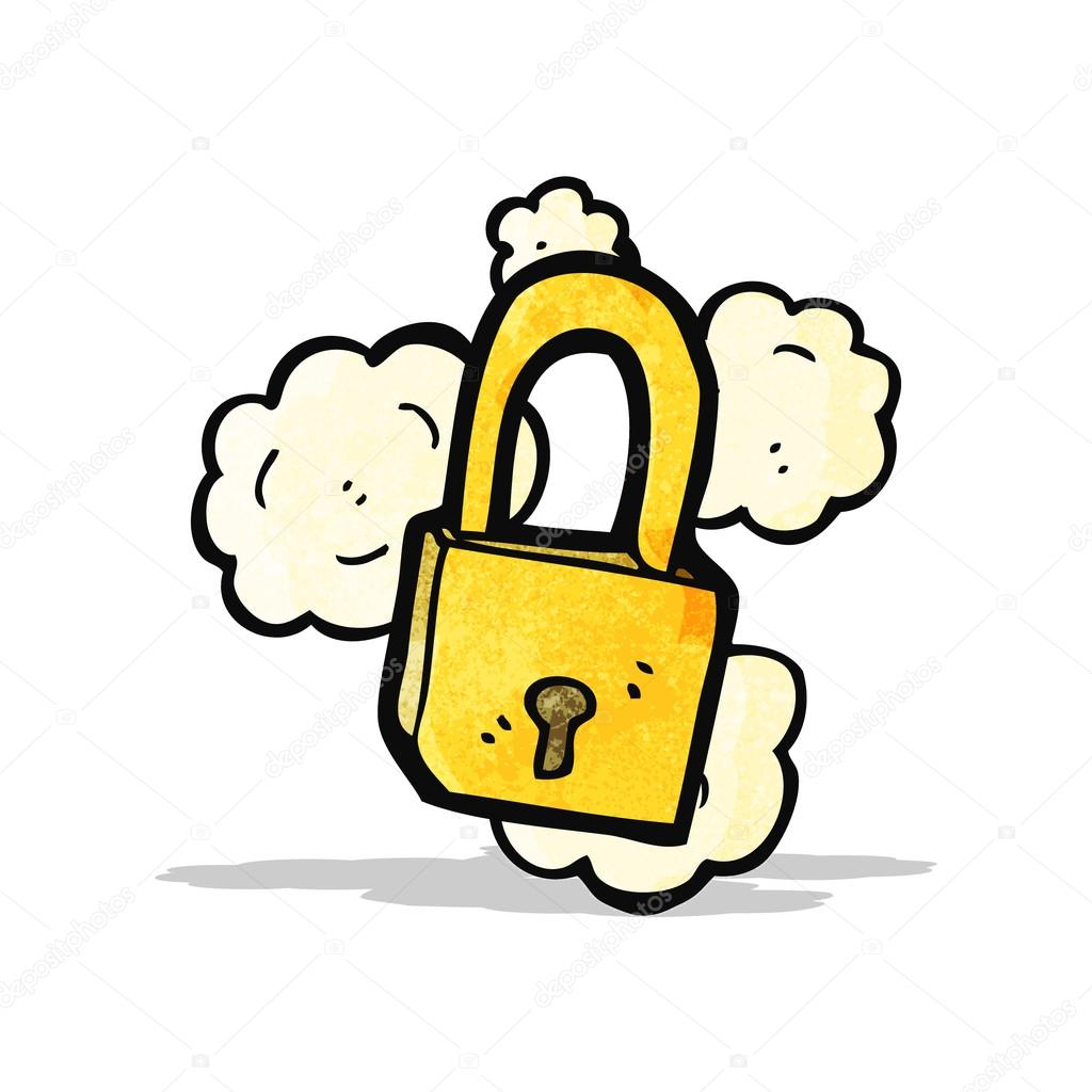 Cartoon padlock Stock Illustration by ©lineartestpilot #57797607